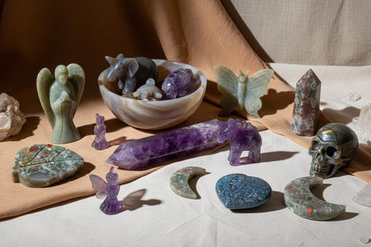 Crystal Carvings & Wands - Hearts, Animals, Angels - The Crystal Tiger ...